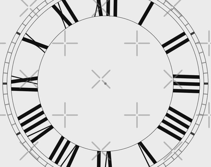 Classic Roman Numeral Clock Face Eps, Png, AI Files, Printable ...