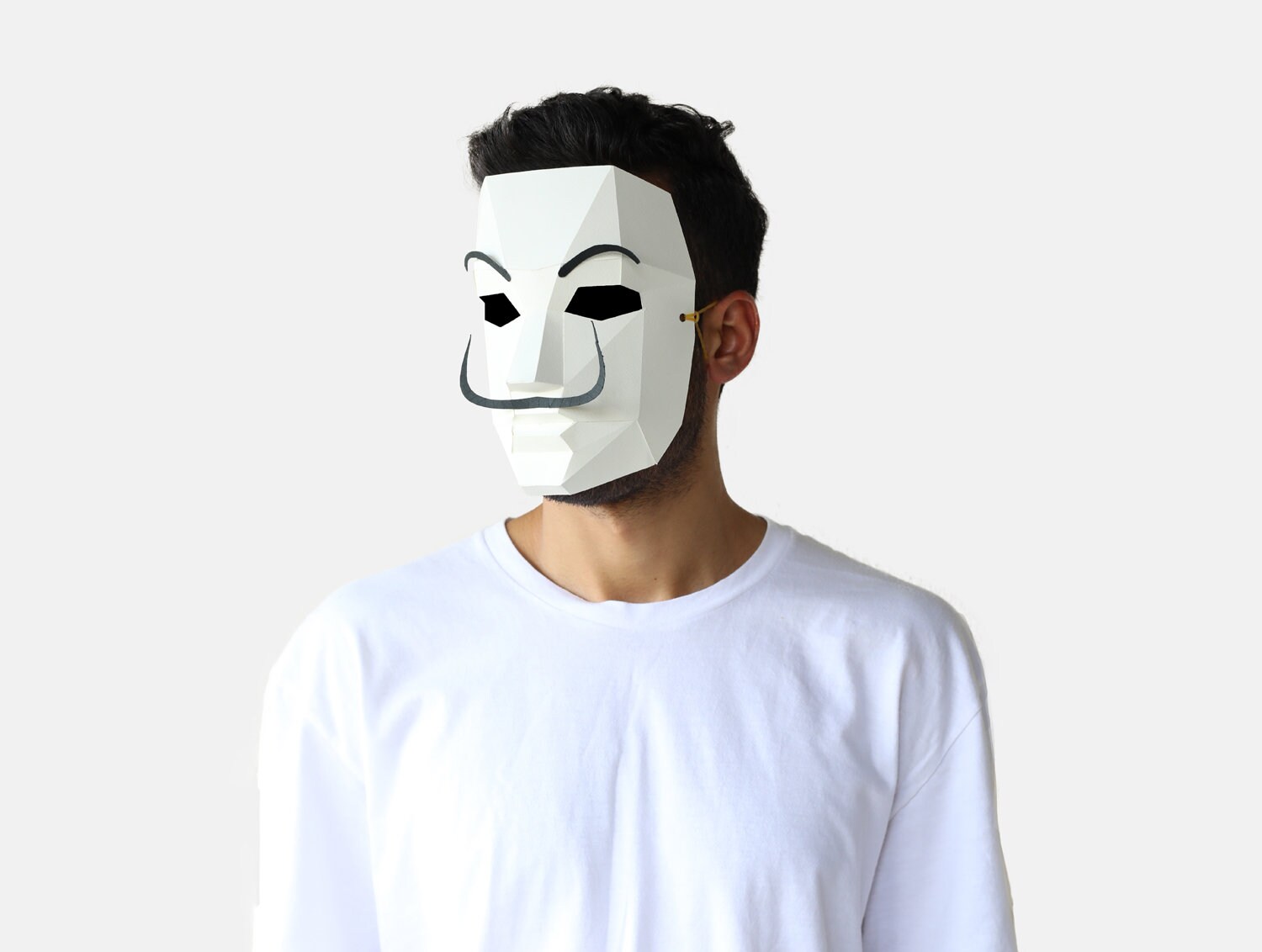 Low Poly Human Face Mask, DIY Human Face Mask, Low Poly Paper Craft ...