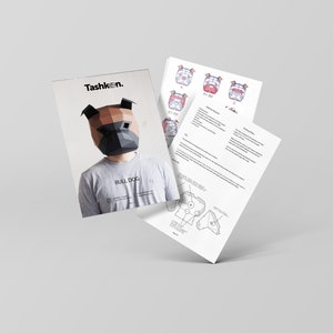 DIY Low Poly Bulldog Mask, Bulldog Mask, Low Poly Dog Mask, Bulldog ...