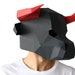 DIY Low Poly Bull Mask, Low Poly Redbull Mask,diy Printable Animal Head ...