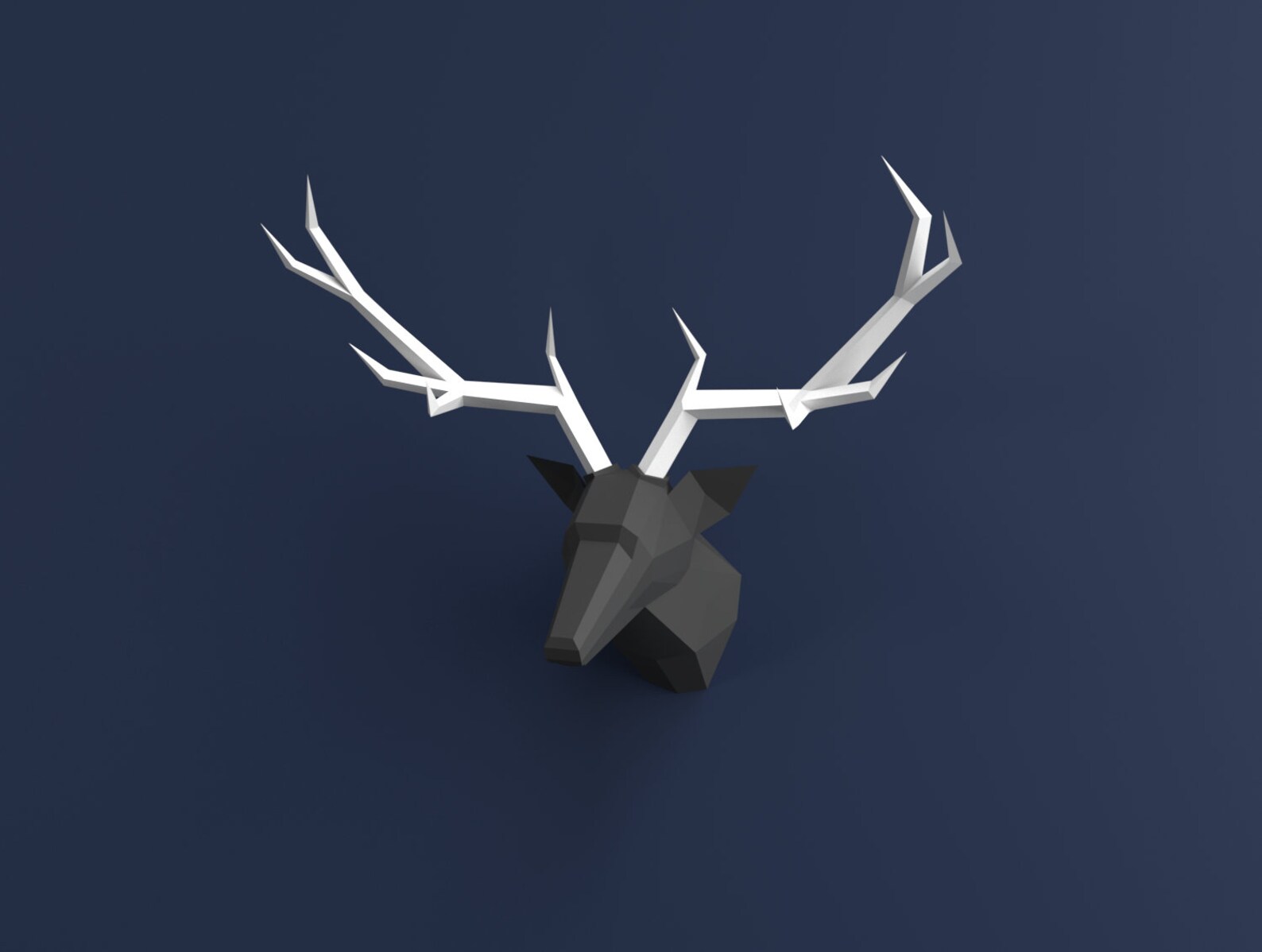 Deer Paper Sculpture, 3D Paper Craft, DIY Wall Art, Origami Deer ...