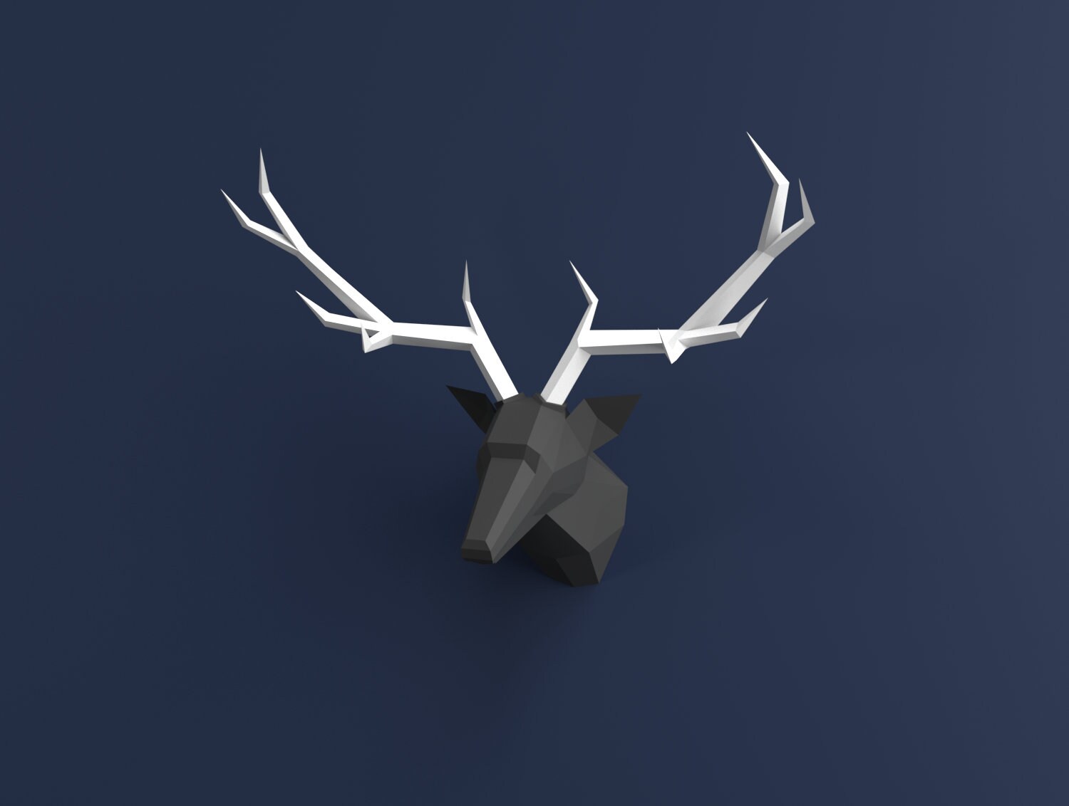 Deer Paper Sculpture, 3D Paper Craft, DIY Wall Art, Origami Deer ...