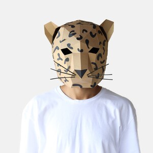 DIY Low Poly Cheetah Mask, Cheetah Mask, DIY Printable Animal Mask ...