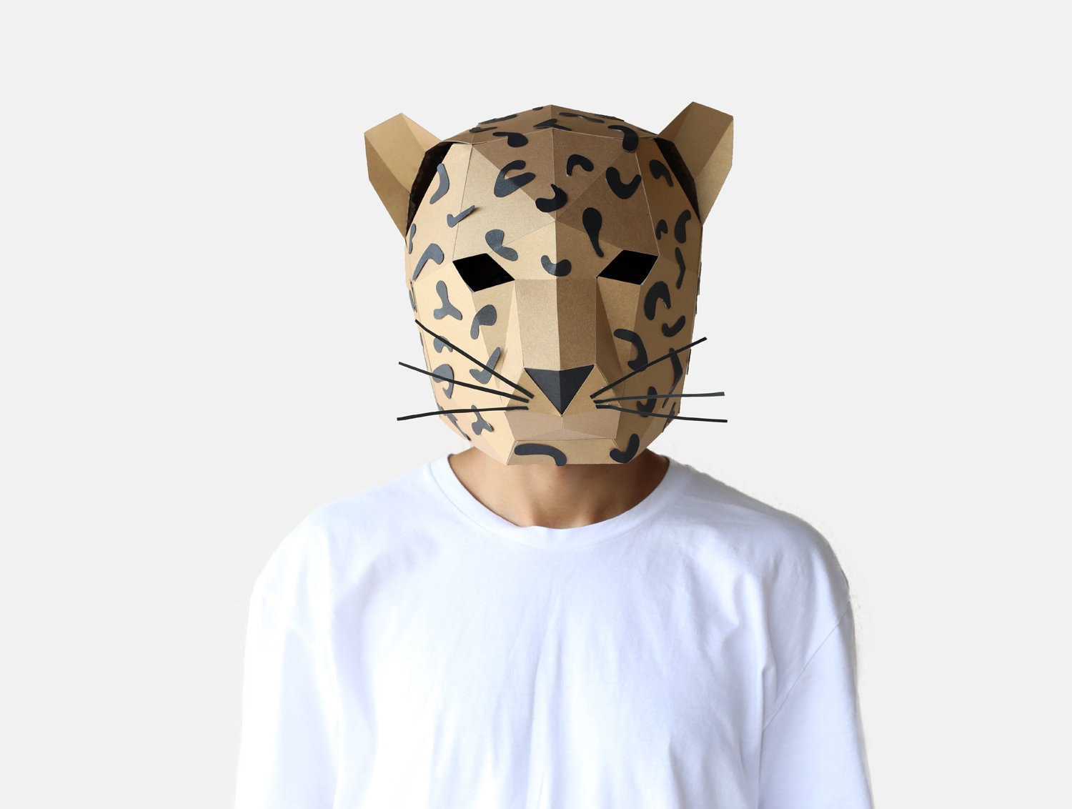 DIY Low Poly Cheetah Mask Cheetah Mask DIY Printable Animal - Etsy