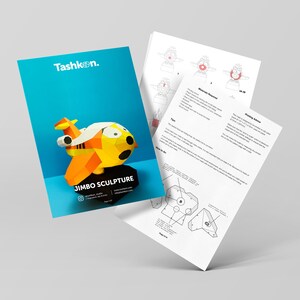 Jimbo Jet Sculpture, Jet Air Plane, 3D Paper Craft, DIY Art, Origami ...