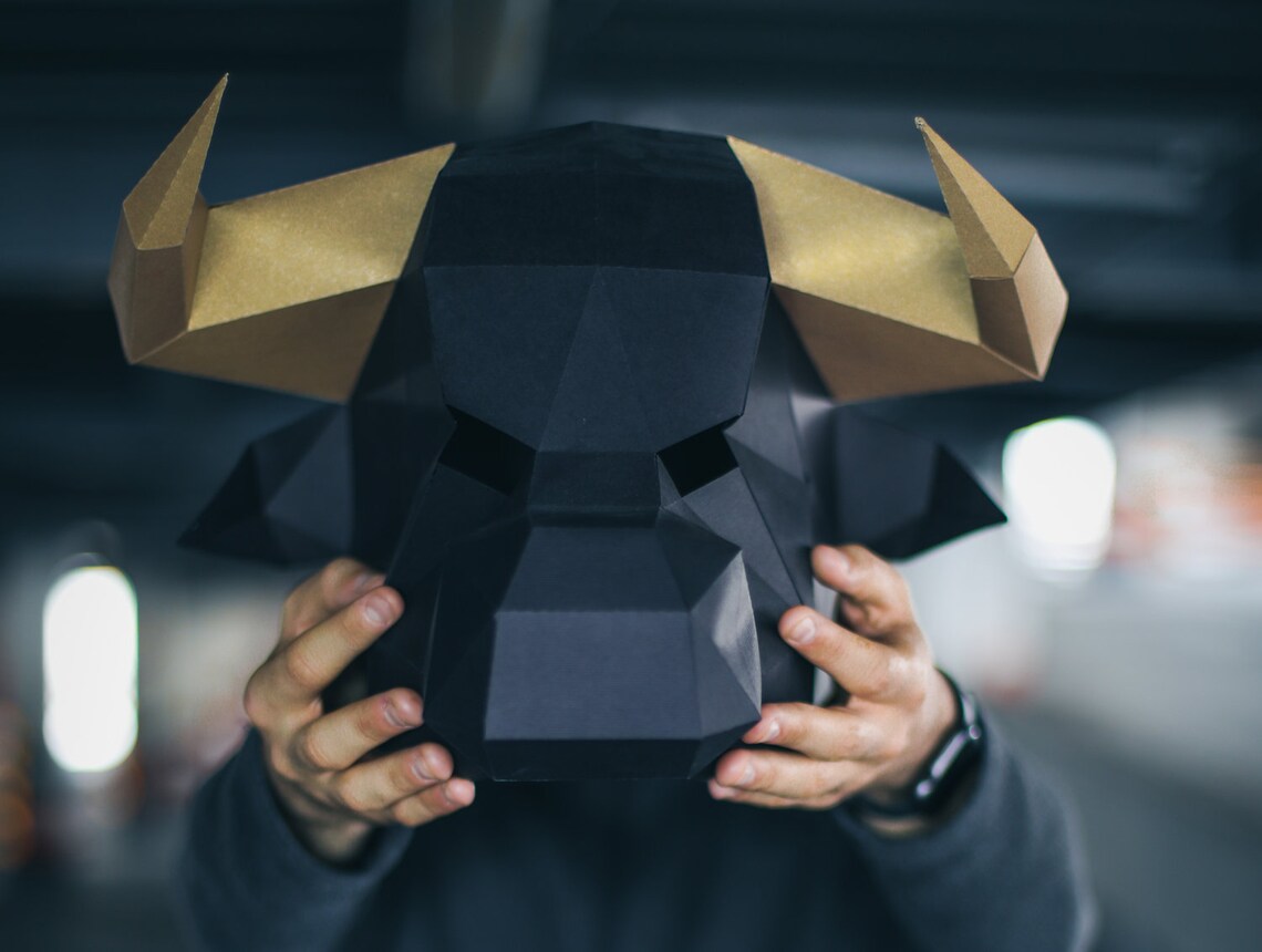 DIY Low Poly Bull Mask Low Poly Red Bull Maskdiy Printable - Etsy Canada