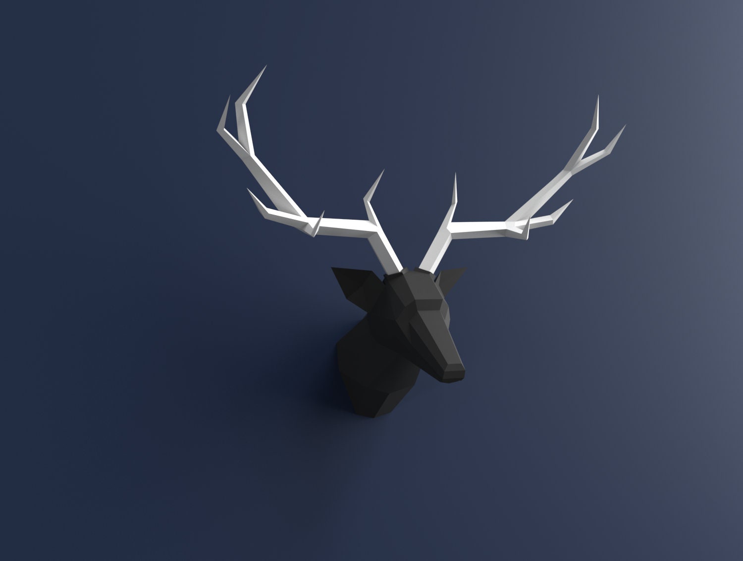 Deer Paper Sculpture, 3D Paper Craft, DIY Wall Art, Origami Deer ...