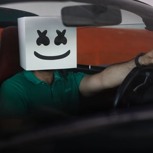 Happy Cube Mask, Low Poly Cube Mask, Papercraft Template, 3D Low Poly ...