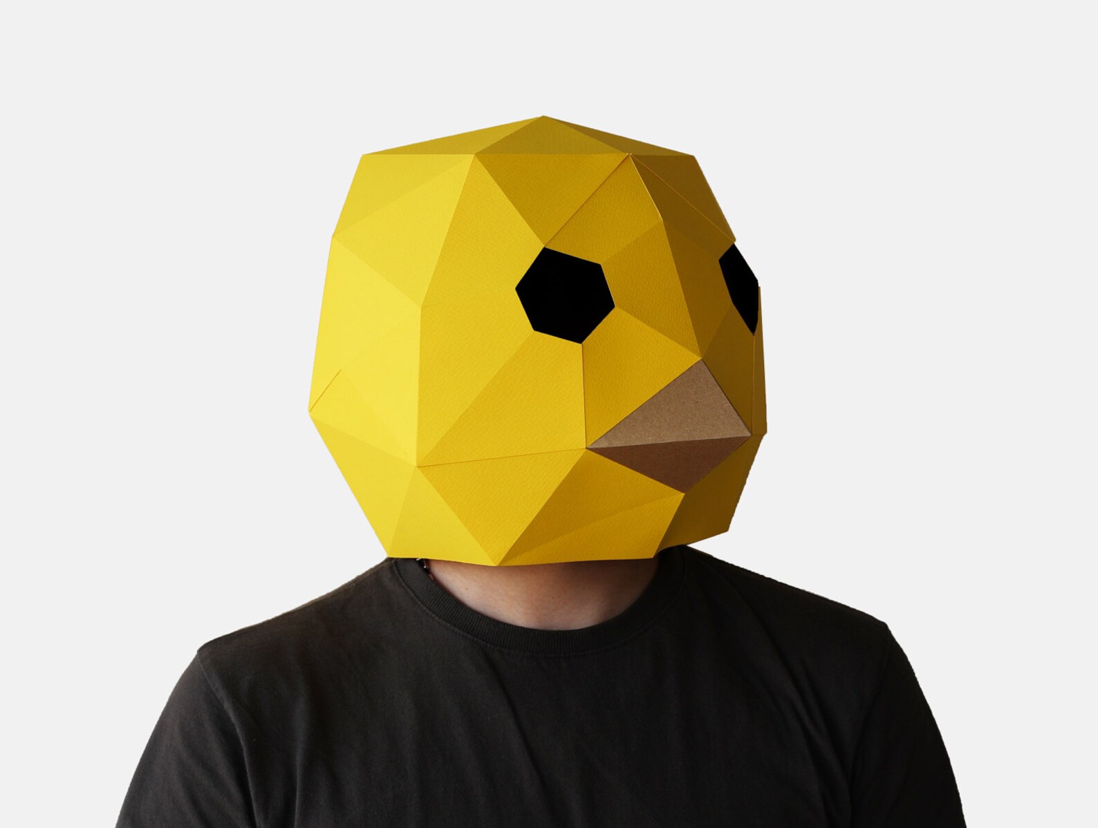 DIY Low Poly Chick Mask Papercraft Template 3D Low Poly - Etsy
