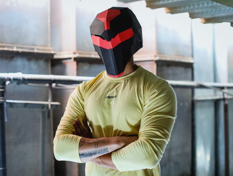 DIY Low Poly Robot Mask, Papercraft Template, 3D Low Poly Masks ...