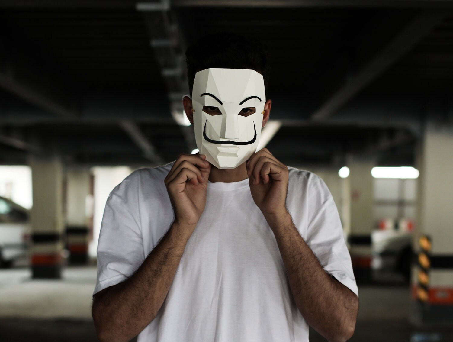 Low Poly Human Face Mask, DIY Human Face Mask, Low Poly Paper Craft ...