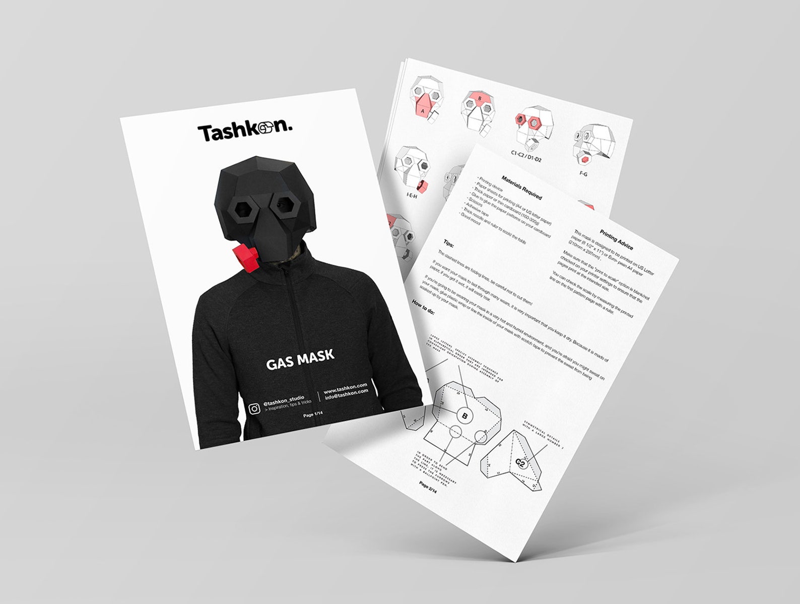 Gas Mask DIY Lowpoly Gas Mask Papercraft Template 3D Low - Etsy Canada