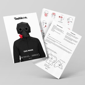 Gas Mask, DIY Lowpoly Gas Mask, Papercraft Template, 3D Low Poly Masks ...