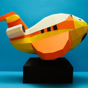 Jimbo Jet Sculpture, Jet Air Plane, 3D Paper Craft, DIY Art, Origami ...