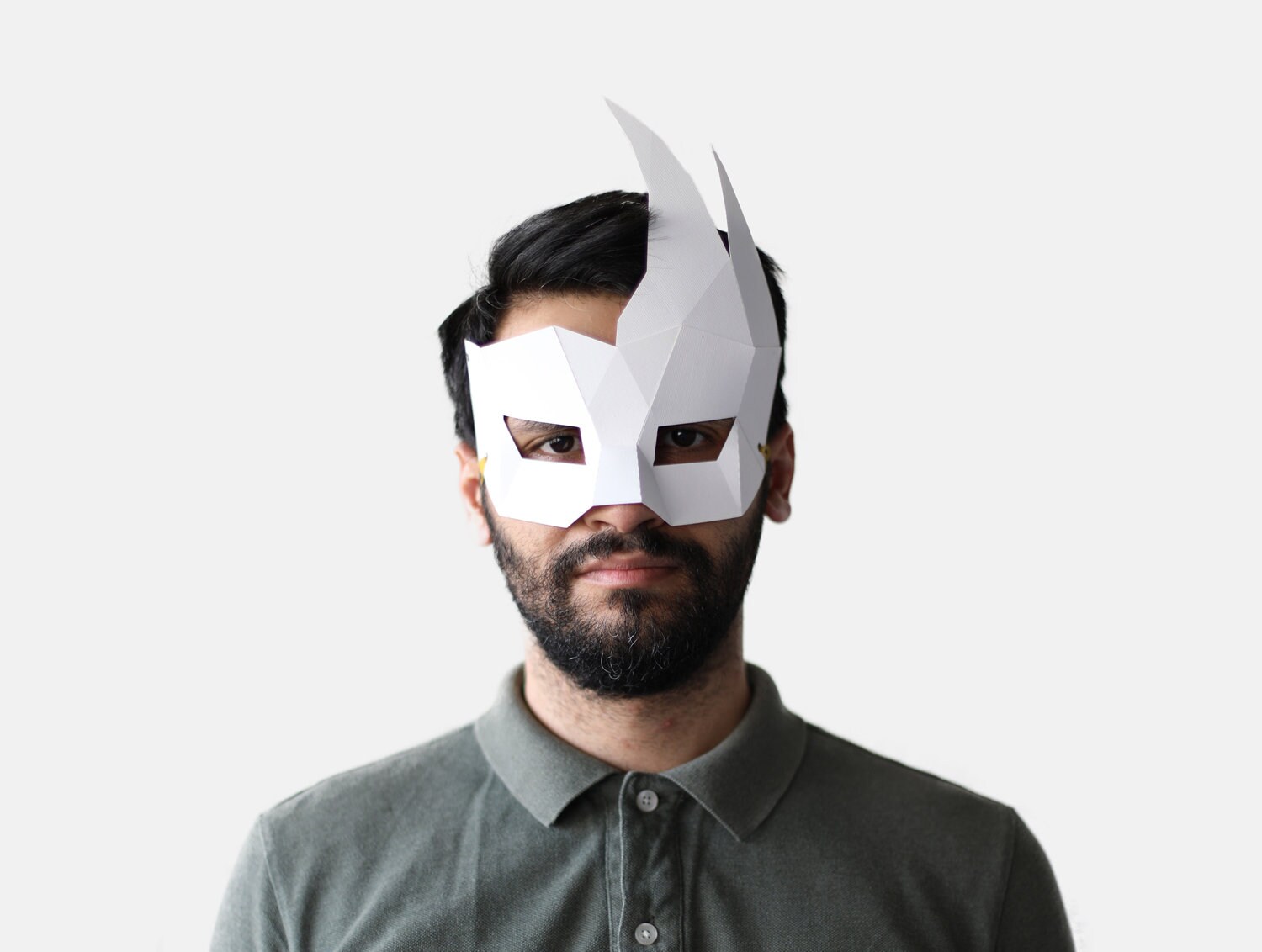 DIY Low Poly Fire Mask, Fire Mask, Papercraft Template, 3D Low Poly ...