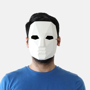 DIY Low Poly Face Mask, Low Poly Face Mask, Man Face Mask, 3D Low Poly ...