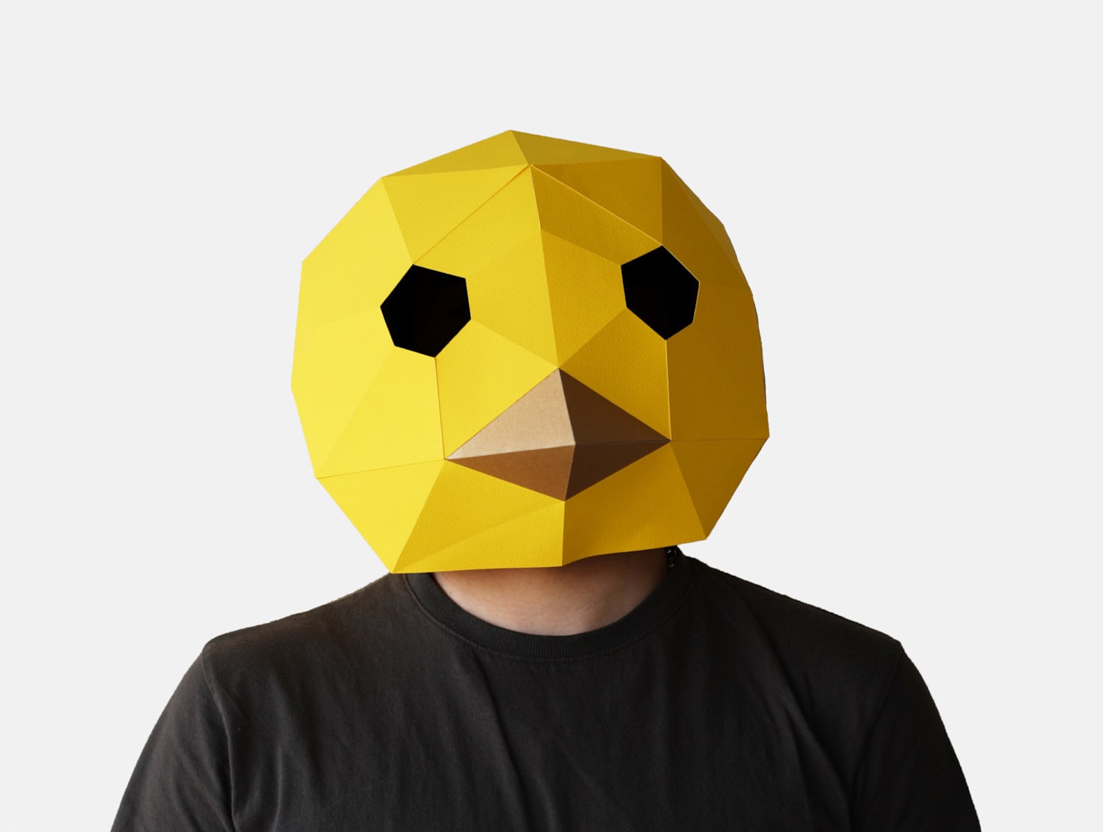 DIY Low Poly Chick Mask Papercraft Template 3D Low Poly - Etsy
