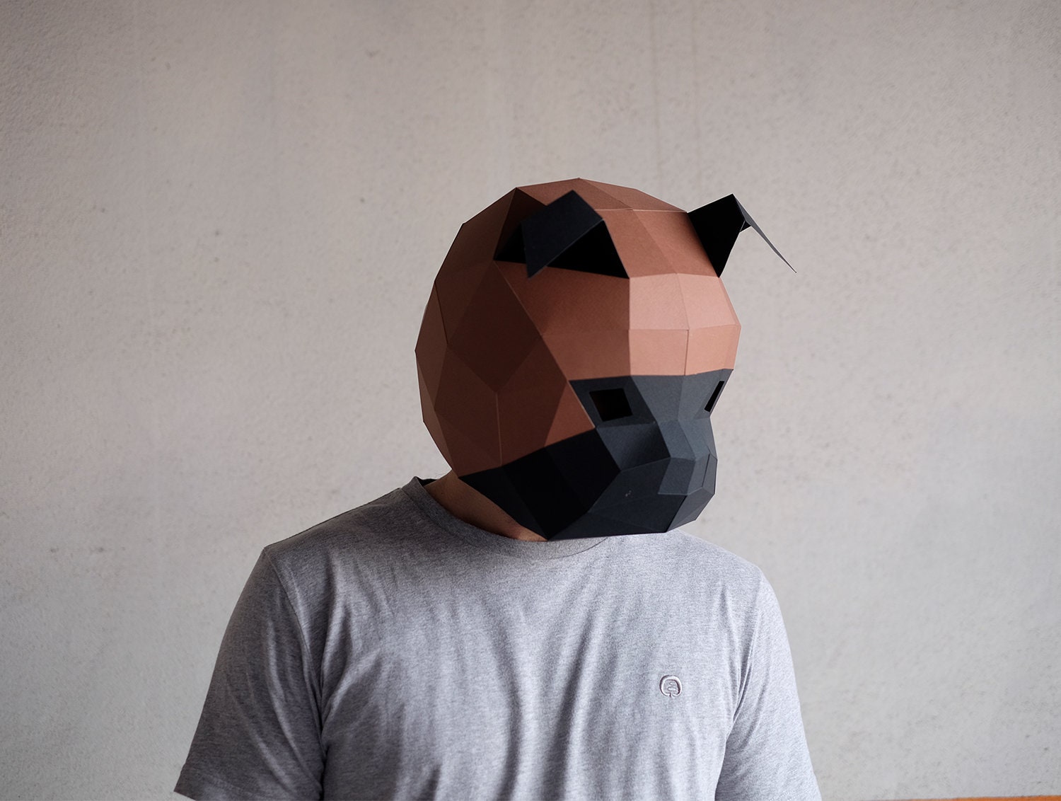 DIY Low Poly Bulldog Mask Bulldog Mask Low Poly Dog Mask - Etsy