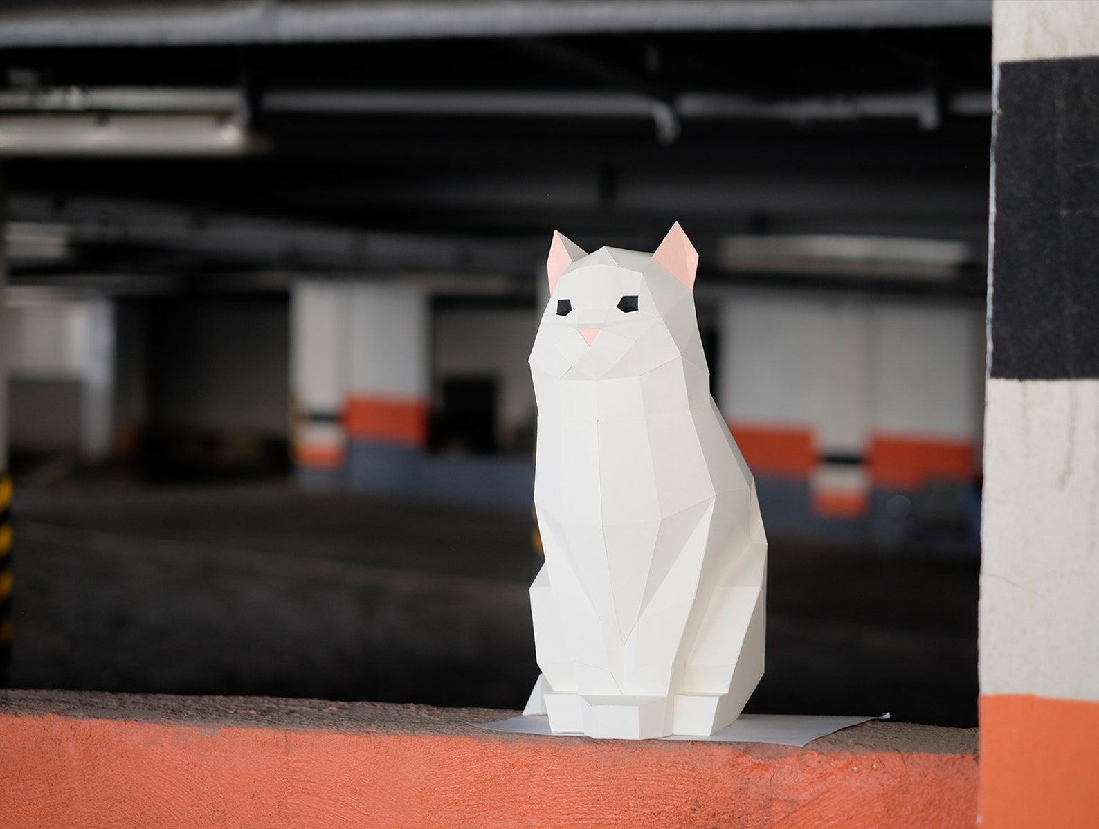 DIY Low Poly Persian Cat Sculpture, Low Poly Cat Sculpture, Persian Cat ...