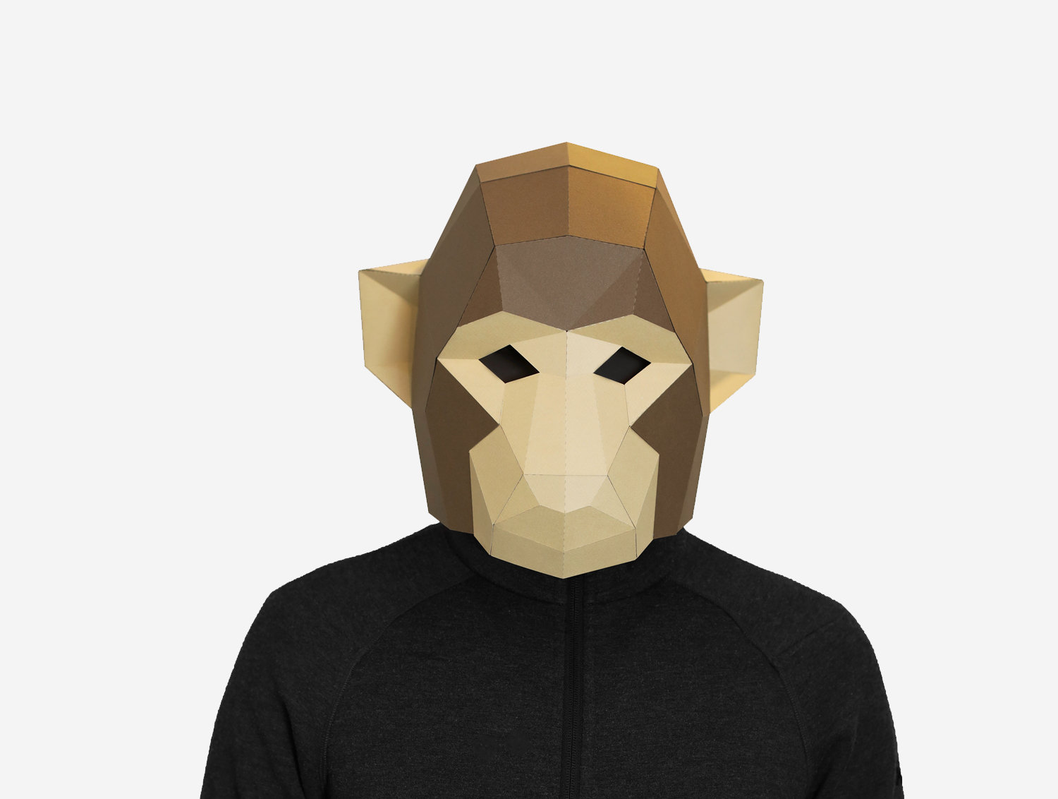 DIY Low Poly Monkey Mask Low Poly Monkey Mask Monkey Mask - Etsy