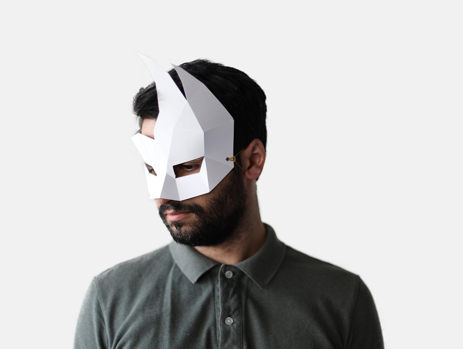 DIY Low Poly Fire Mask, Fire Mask, Papercraft Template, 3D Low Poly ...