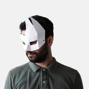 DIY Low Poly Fire Mask, Fire Mask, Papercraft Template, 3D Low Poly ...