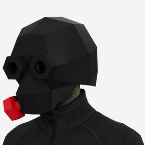 Gas Mask, DIY Lowpoly Gas Mask, Papercraft Template, 3D Low Poly Masks ...