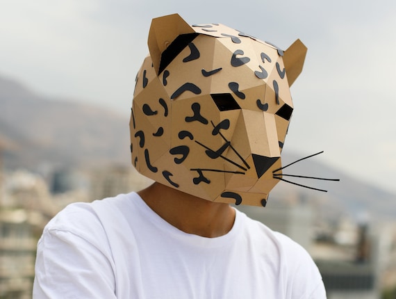 DIY Low Poly Cheetah Mask Cheetah Mask DIY Printable Animal - Etsy Finland