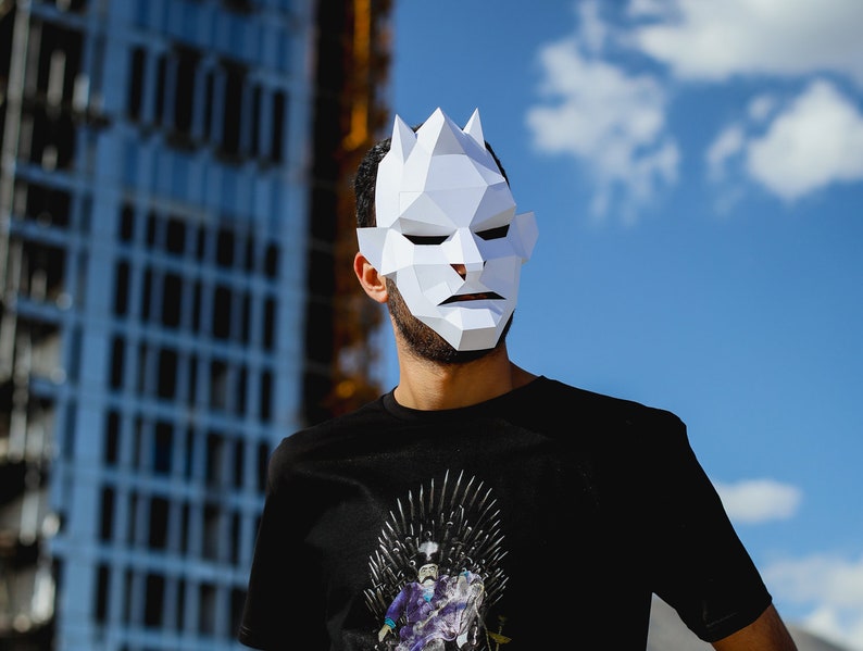 DIY Low Poly DEVIL Mask - Make This Easy Mask for Halloween, With This ...