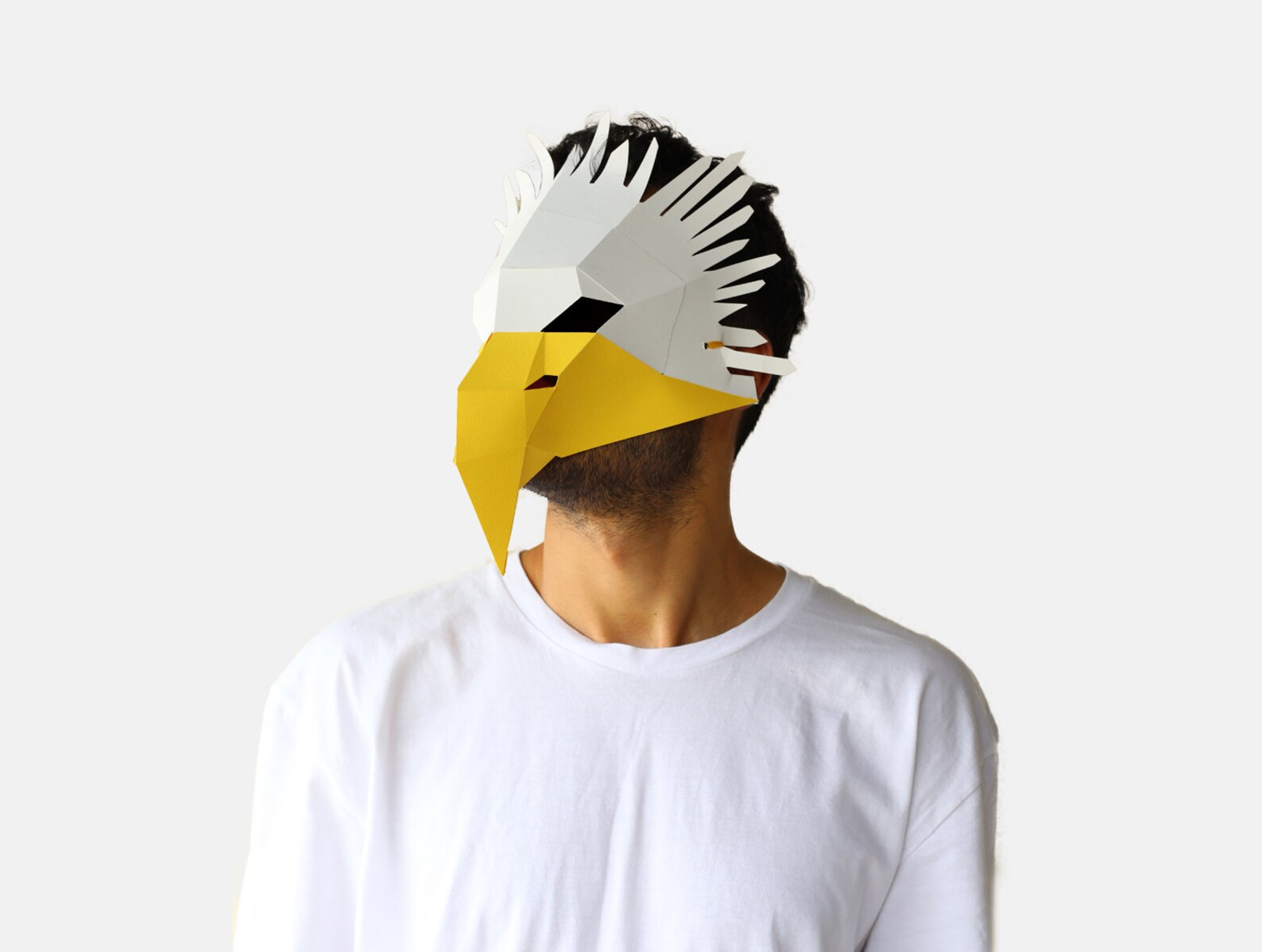 DIY Low Poly Eagle Mask, Eagle Mask, Papercraft Template, 3D Low Poly ...
