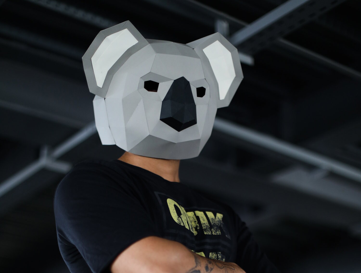 DIY Low Poly Koala Mask, Papercraft Template, 3D Low Poly Masks ...
