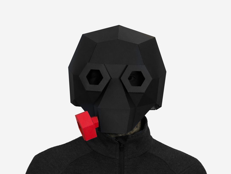 Gas Mask, DIY Lowpoly Gas Mask, Papercraft Template, 3D Low Poly Masks ...
