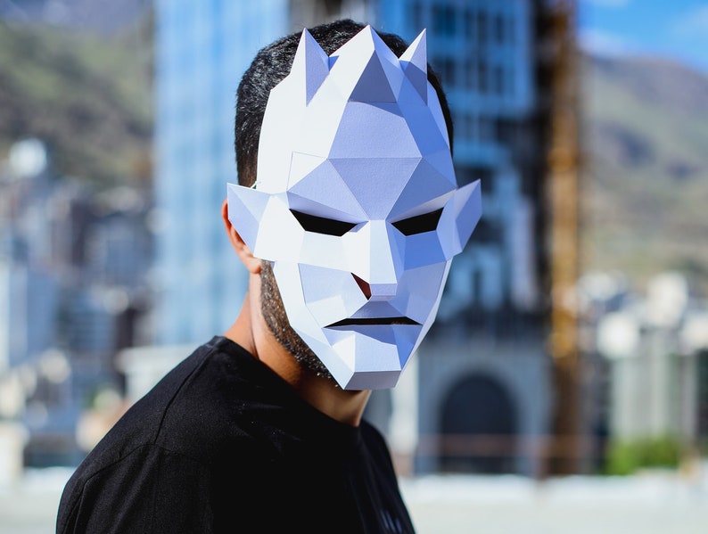DIY Low Poly DEVIL Mask - Make This Easy Mask for Halloween, With This ...