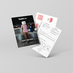 Happy Cube Mask, Low Poly Cube Mask, Papercraft Template, 3D Low Poly ...