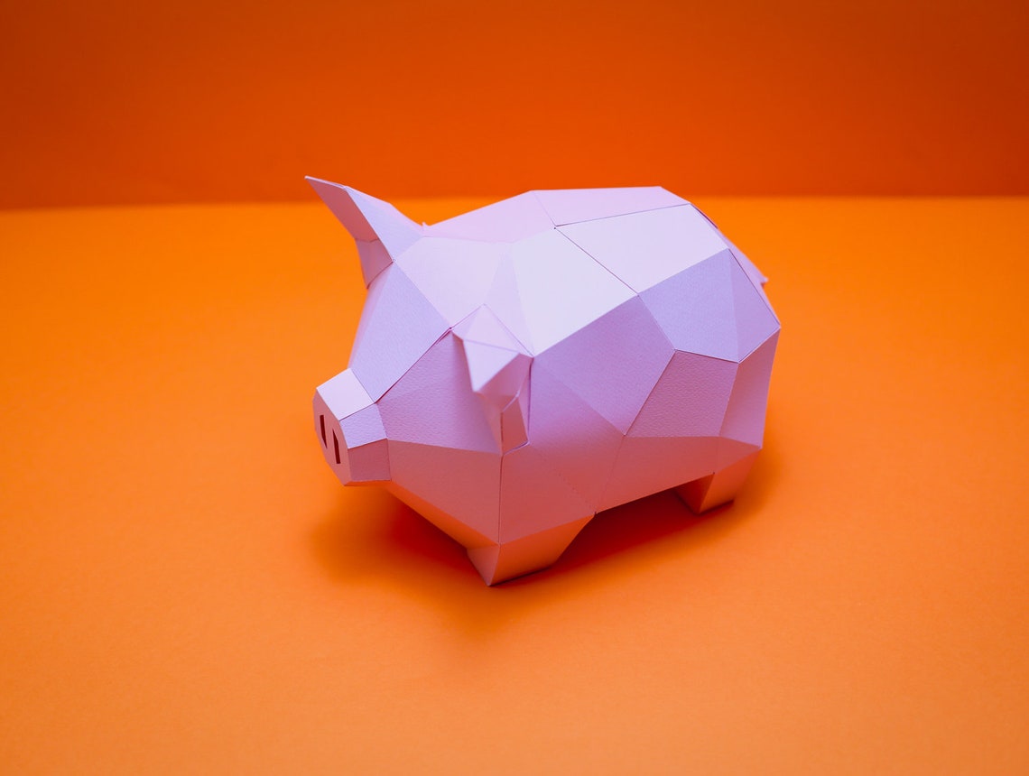 Pig Sculpture Papercraft 3D Paper Craft Pig Sculpture DIY - Etsy