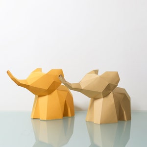 Paper Craft Elephant, Elephant Papercraft 3D, DIY Gift 3D Papercraft ...