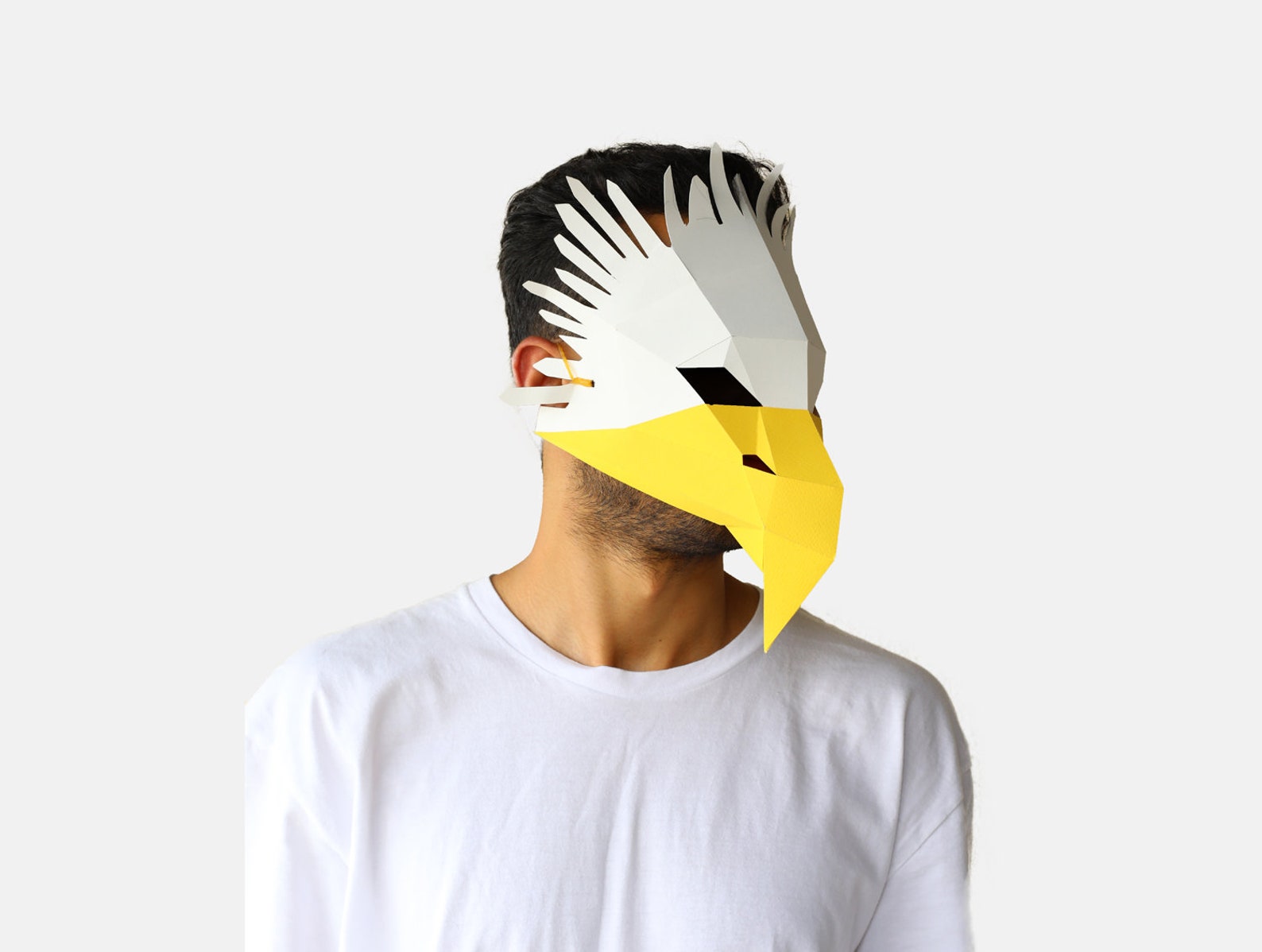 DIY Low Poly Eagle Mask, Eagle Mask, Papercraft Template, 3D Low Poly ...