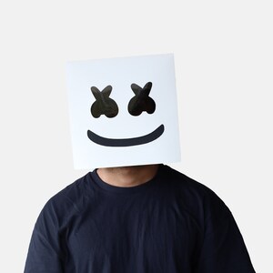 Happy Cube Mask, Low Poly Cube Mask, Papercraft Template, 3D Low Poly ...