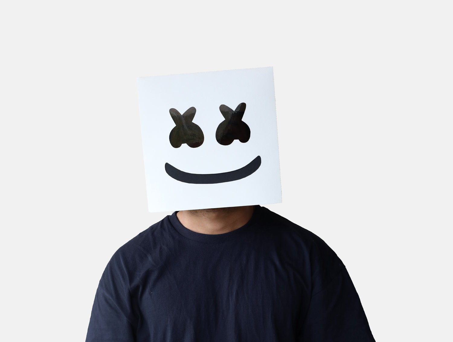 Happy Cube Mask, Low Poly Cube Mask, Papercraft Template, 3D Low Poly ...