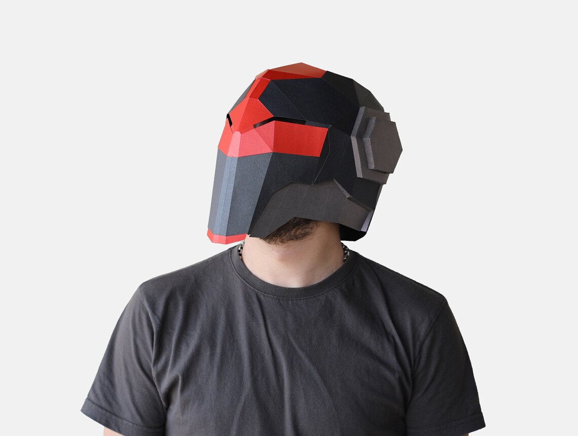 Low Poly Robot Mask, Robot V2 Mask, Papercraft Template, 3D Low Poly ...