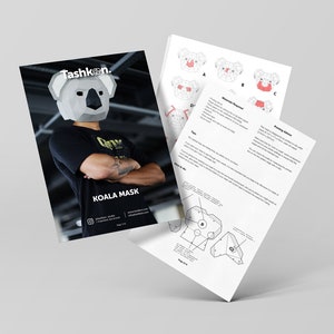 DIY Low Poly Koala Mask, Papercraft Template, 3D Low Poly Masks ...