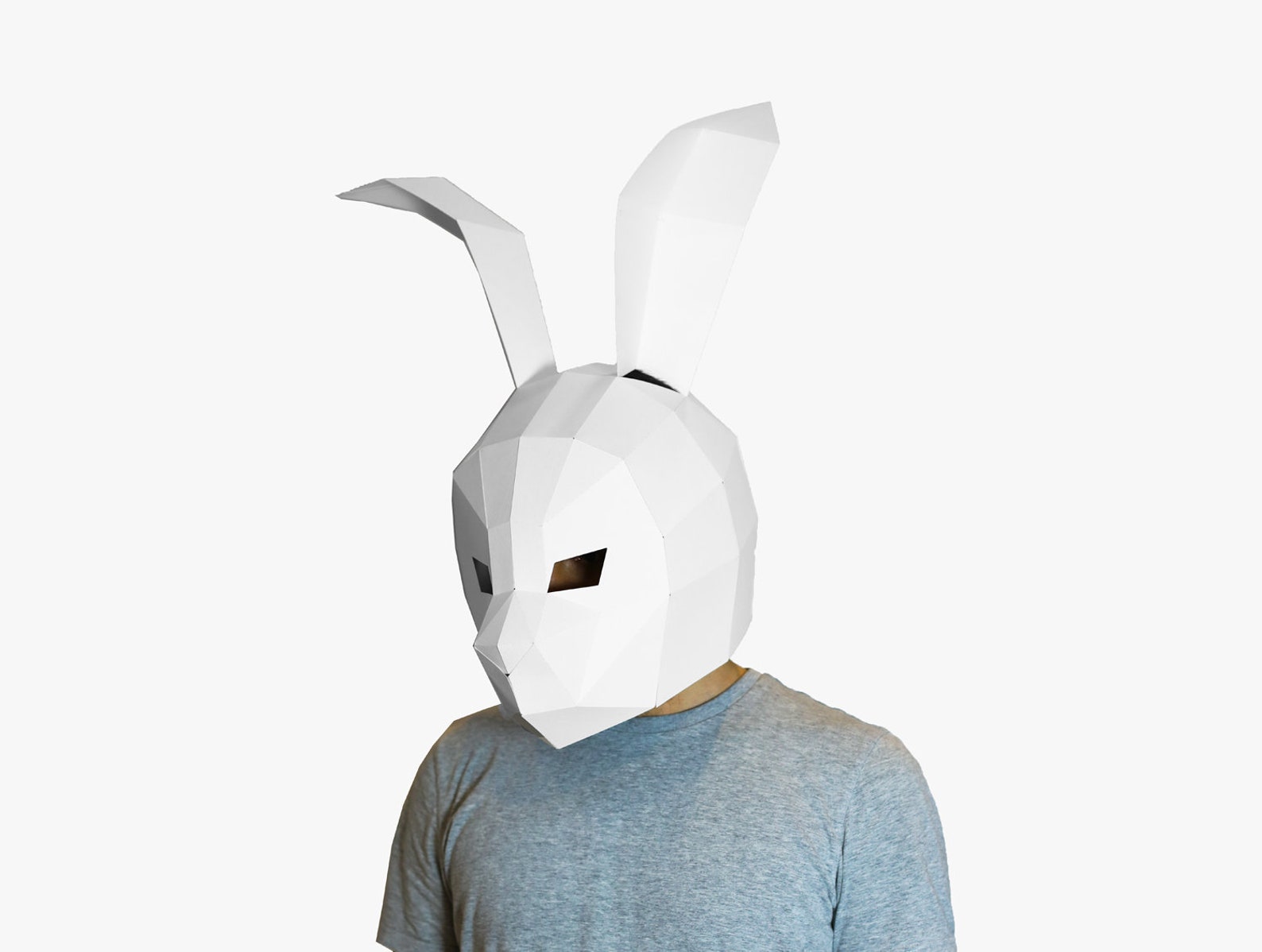 Rabbit Mask DIY Hare Mask Halloween Mask Easter Rabbit - Etsy
