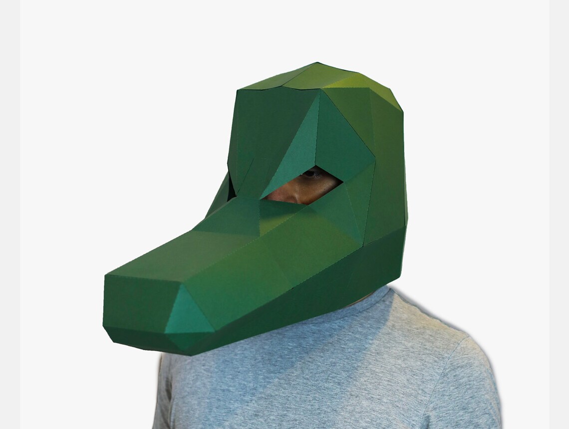DIY Crocodile Mask Template Alligator Mask Paper Craft - Etsy