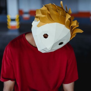 DIY Low Poly Little Prince Mask, Little Prince Mask, Papercraft ...