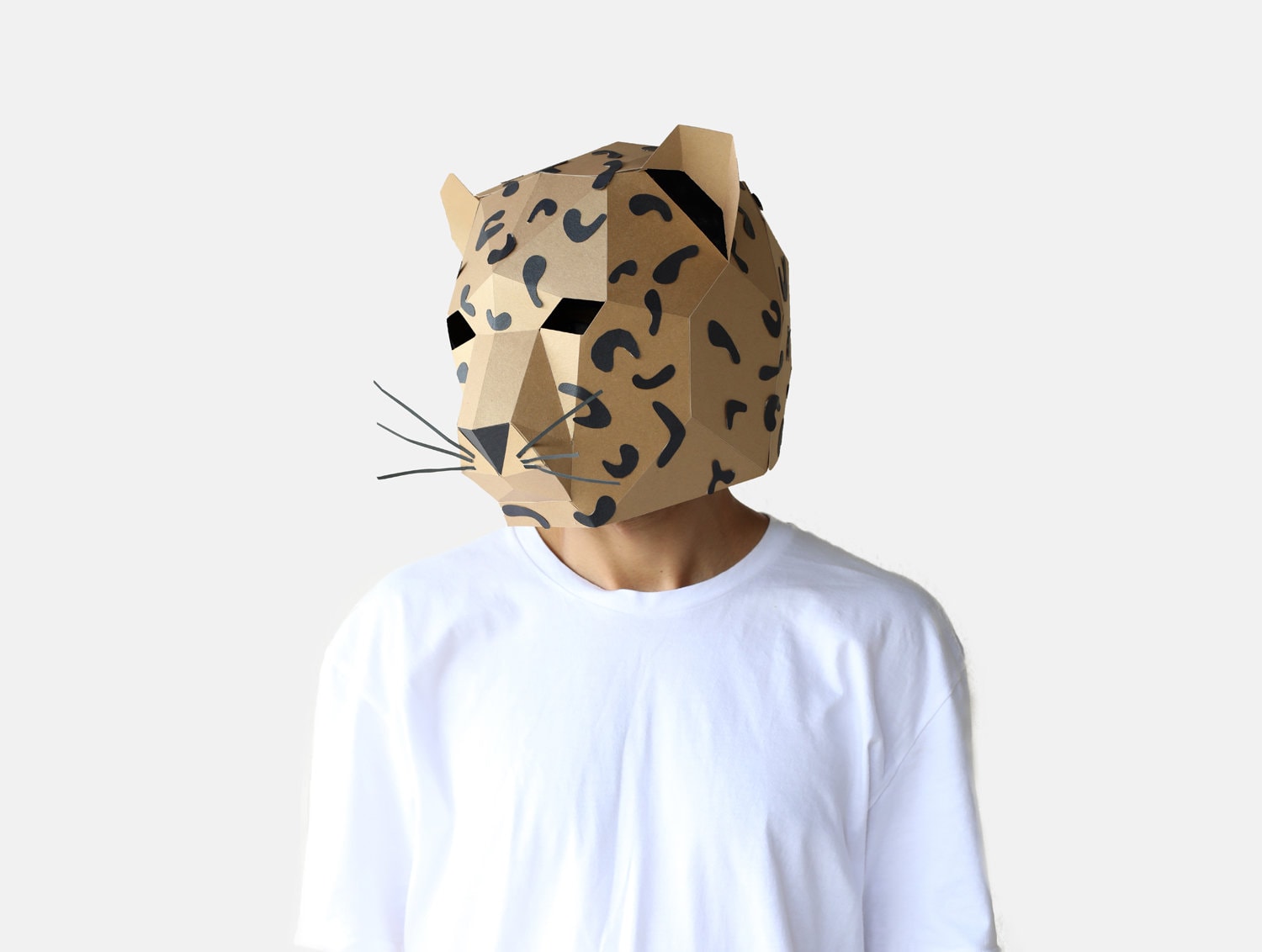 DIY Low Poly Cheetah Mask Cheetah Mask DIY Printable Animal - Etsy