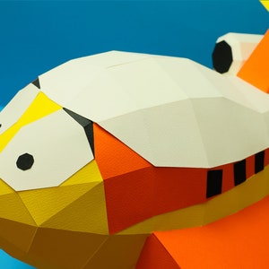 Jimbo Jet Sculpture, Jet Air Plane, 3D Paper Craft, DIY Art, Origami ...