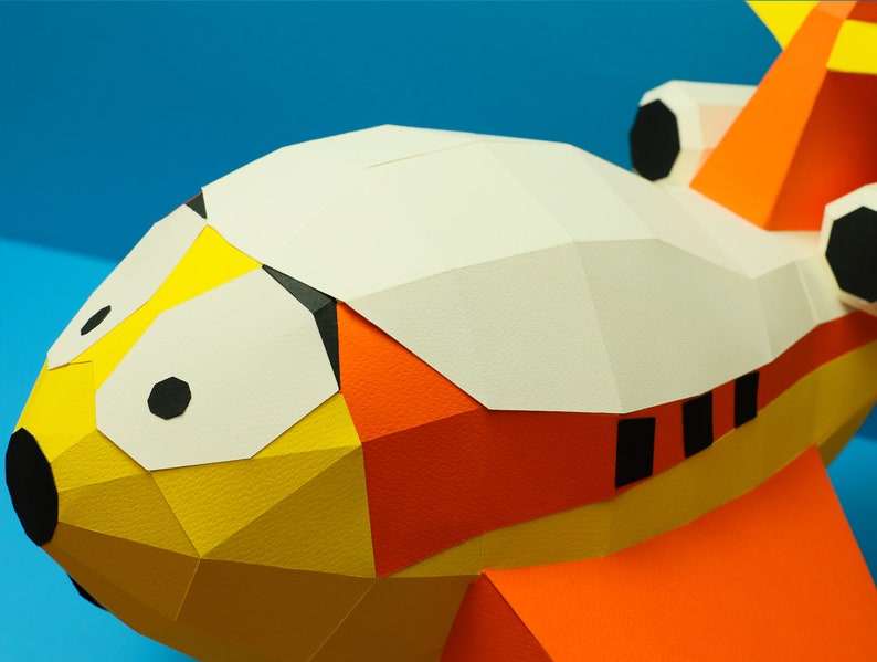 Jimbo Jet Sculpture Jet Air Plane 3D Paper Craft DIY Art | Etsy