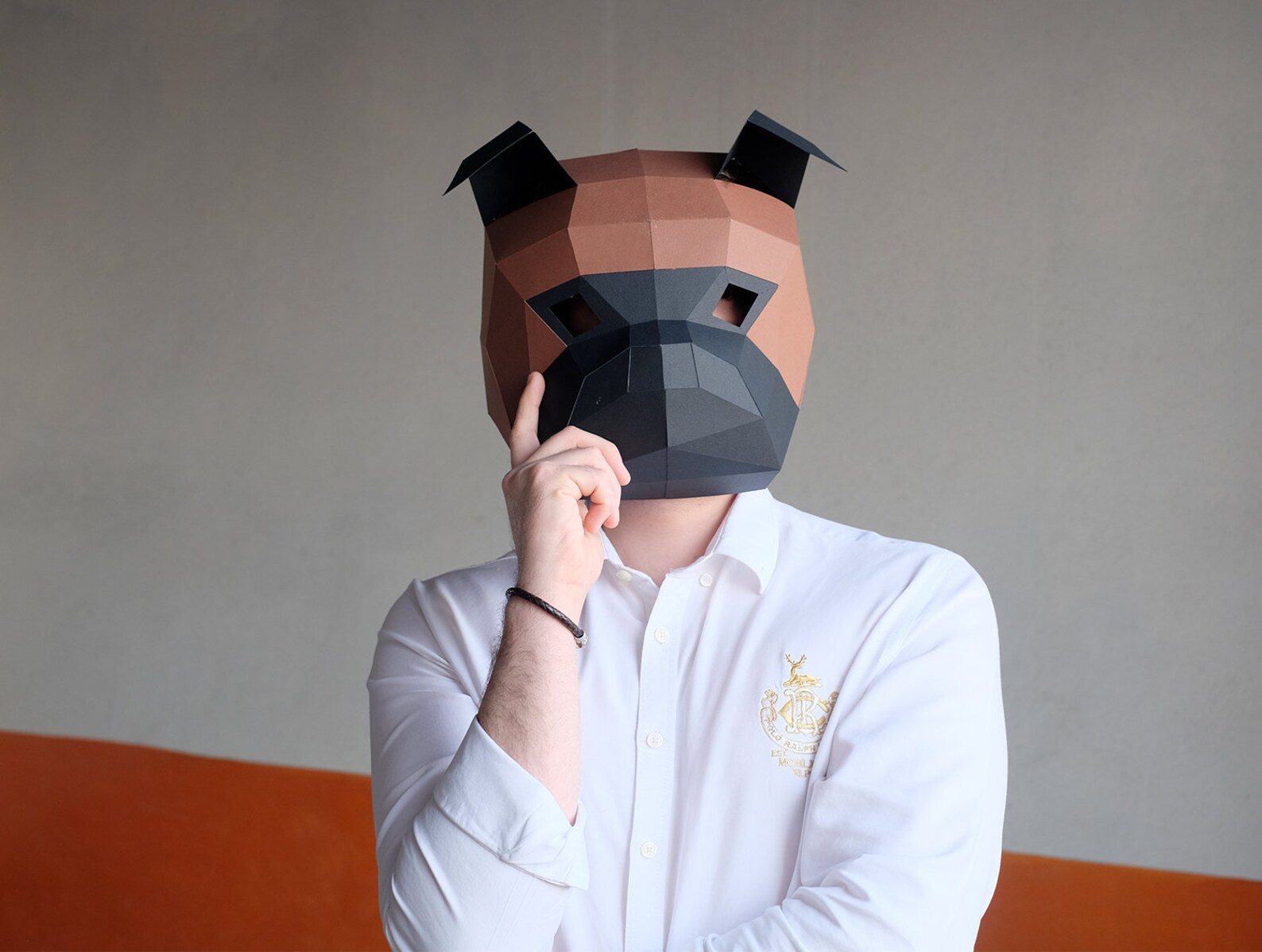 DIY Low Poly Bulldog Mask, Bulldog Mask, Low Poly Dog Mask, Bulldog ...