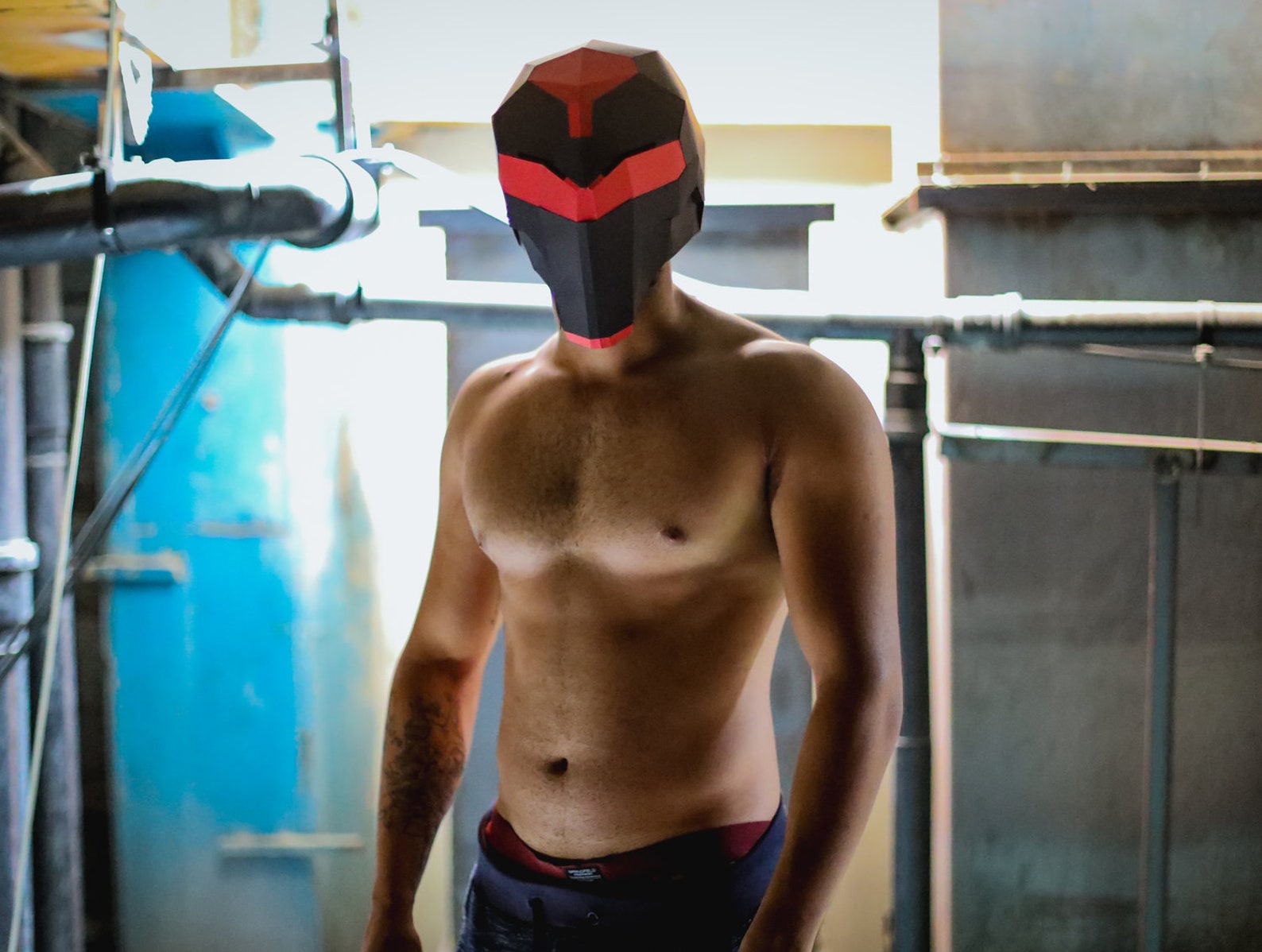 DIY Low Poly Robot Mask Papercraft Template 3D Low Poly | Etsy