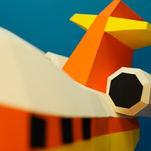 Jimbo Jet Sculpture, Jet Air Plane, 3D Paper Craft, DIY Art, Origami ...